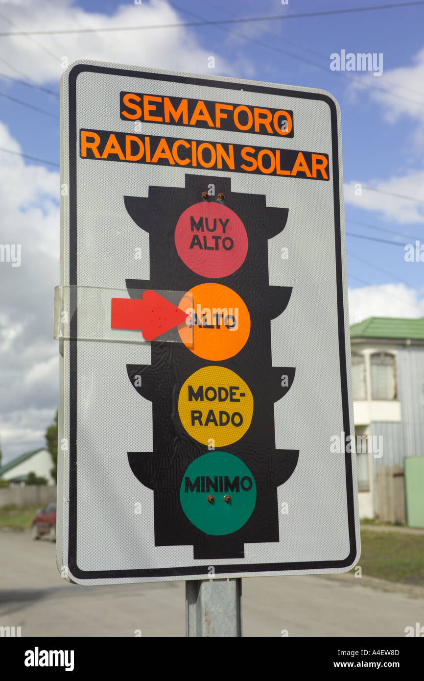 Solar radition sign warning UV light from the sun Stock Photo - Alamy