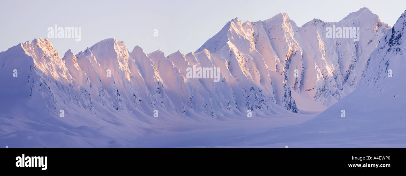 alaska serrated ridge mountains south of thompson pass near valdez and ...