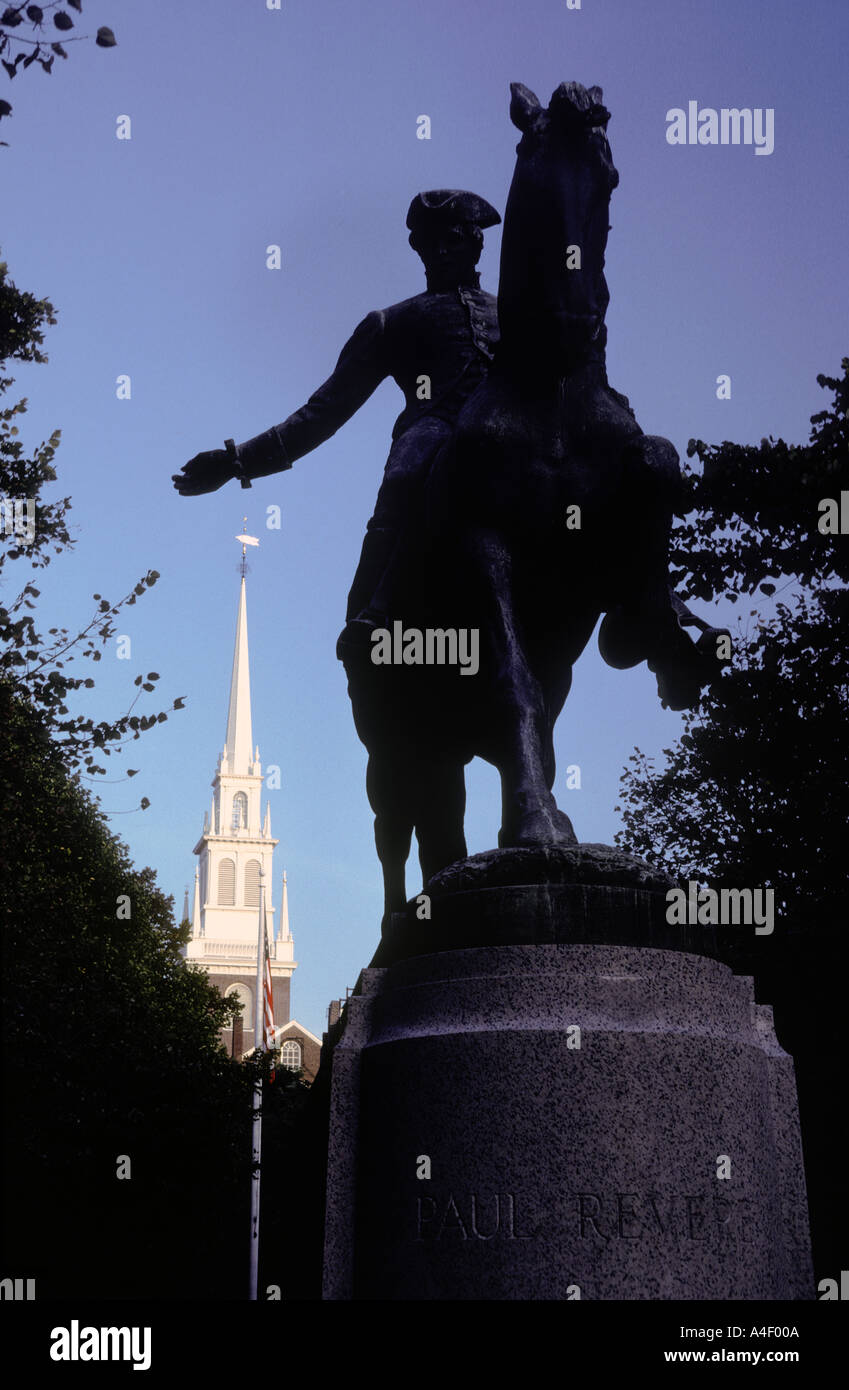 Paul Revere Statue Silhouette