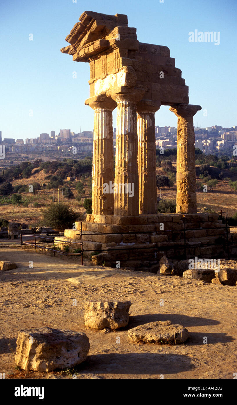 The temple of Castor and Pollux Dioscuri Valley of the Temples ...