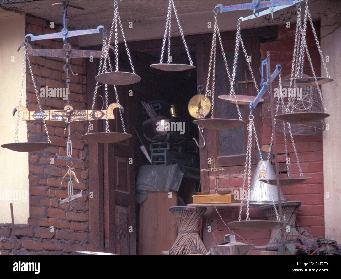 Weighing scales shop Stock Photo - Alamy