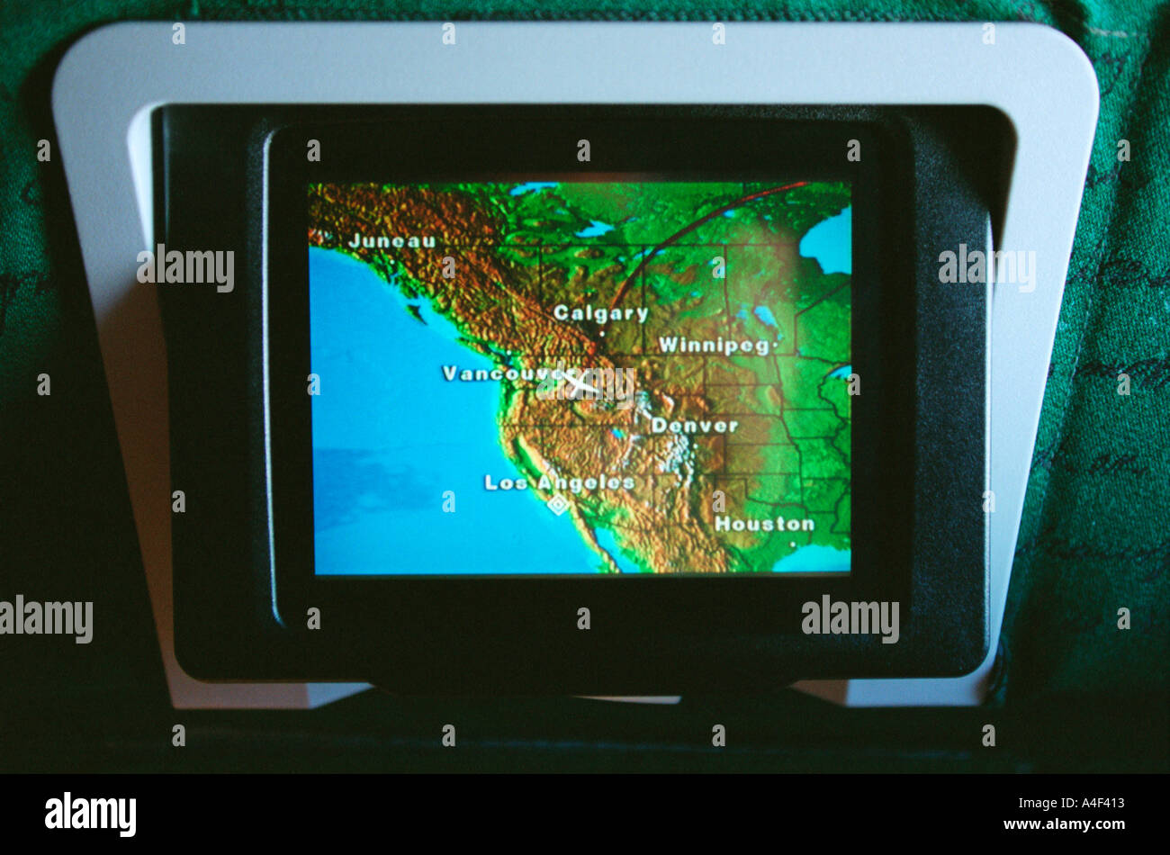 In flight information Stock Photo - Alamy