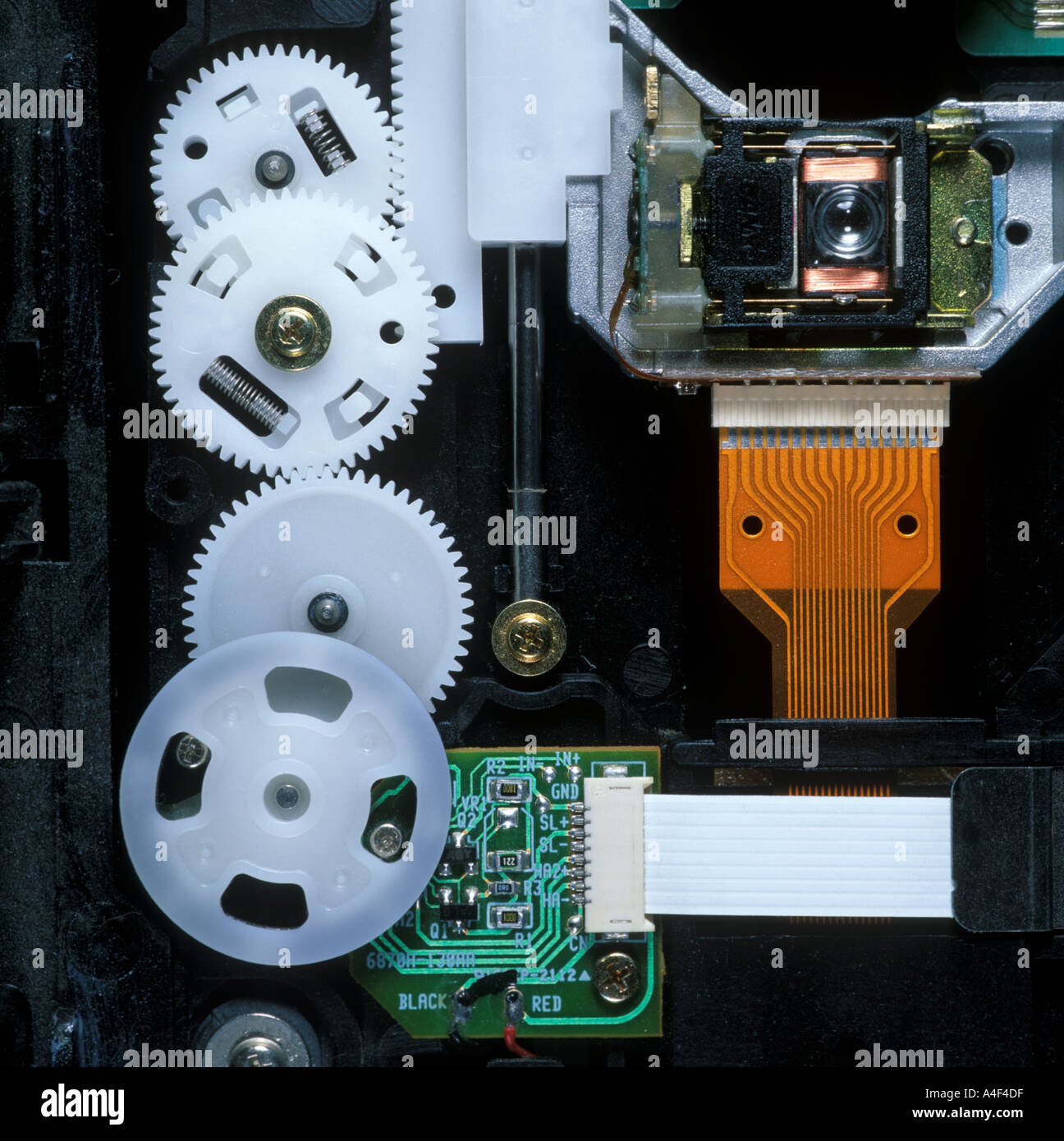 CD Laser Reader and Ejecting Mechanism Stock Photo - Alamy