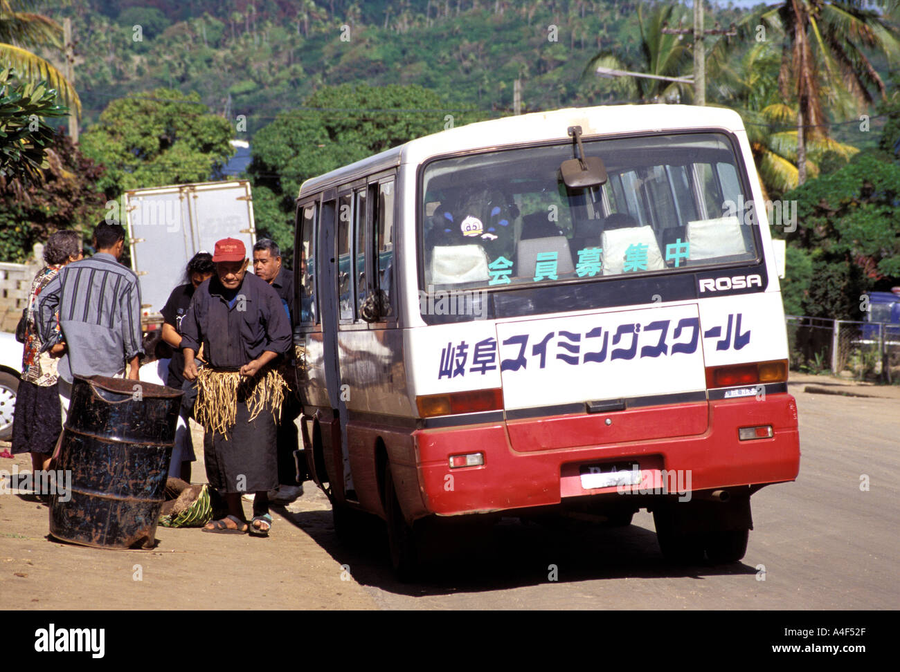 Tonga Neiafu Vavau Bus with Japanese lettering Stock Photo - Alamy