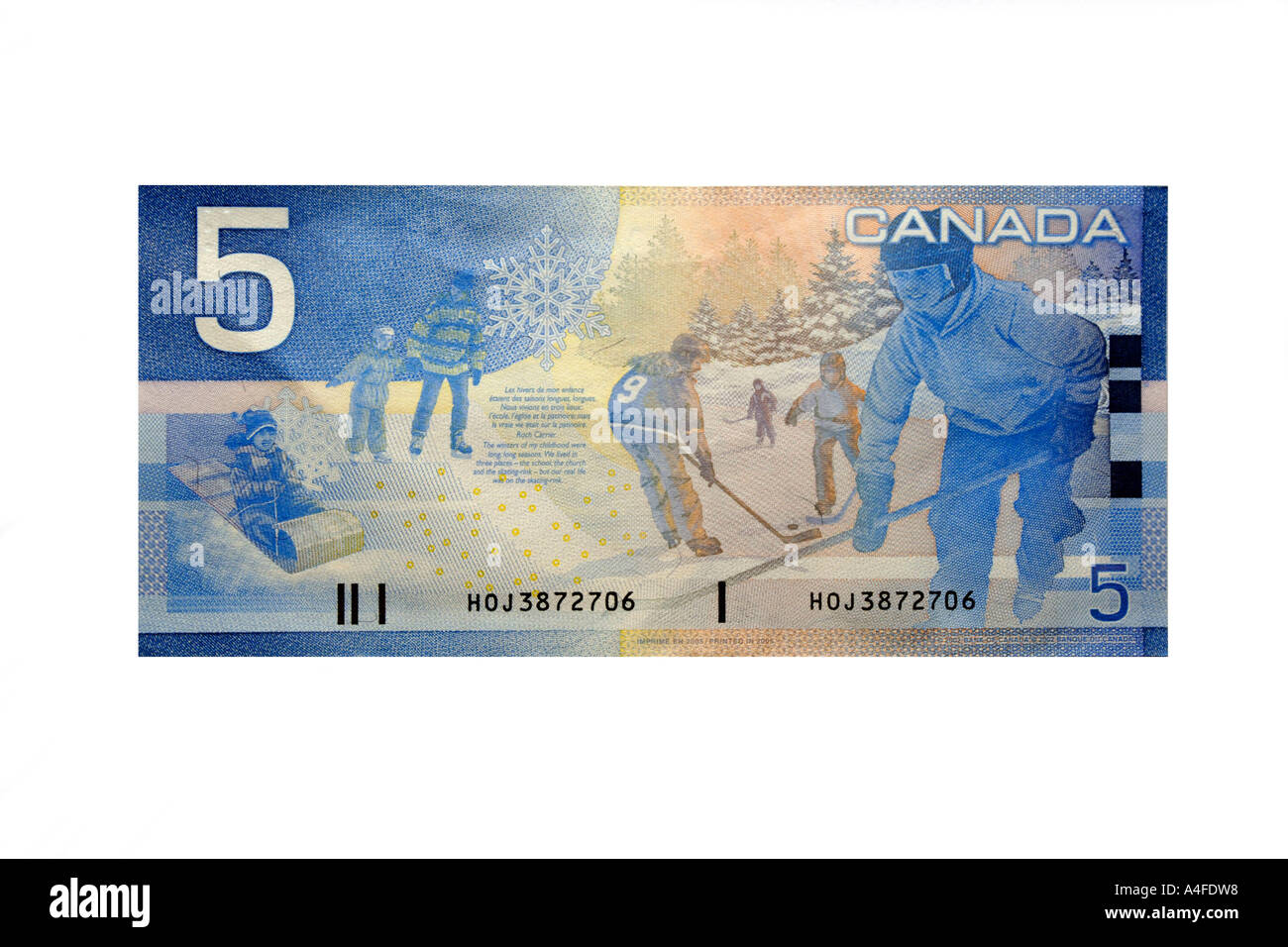 Five Dollar Canadian Bank Note Stock Photo - Alamy