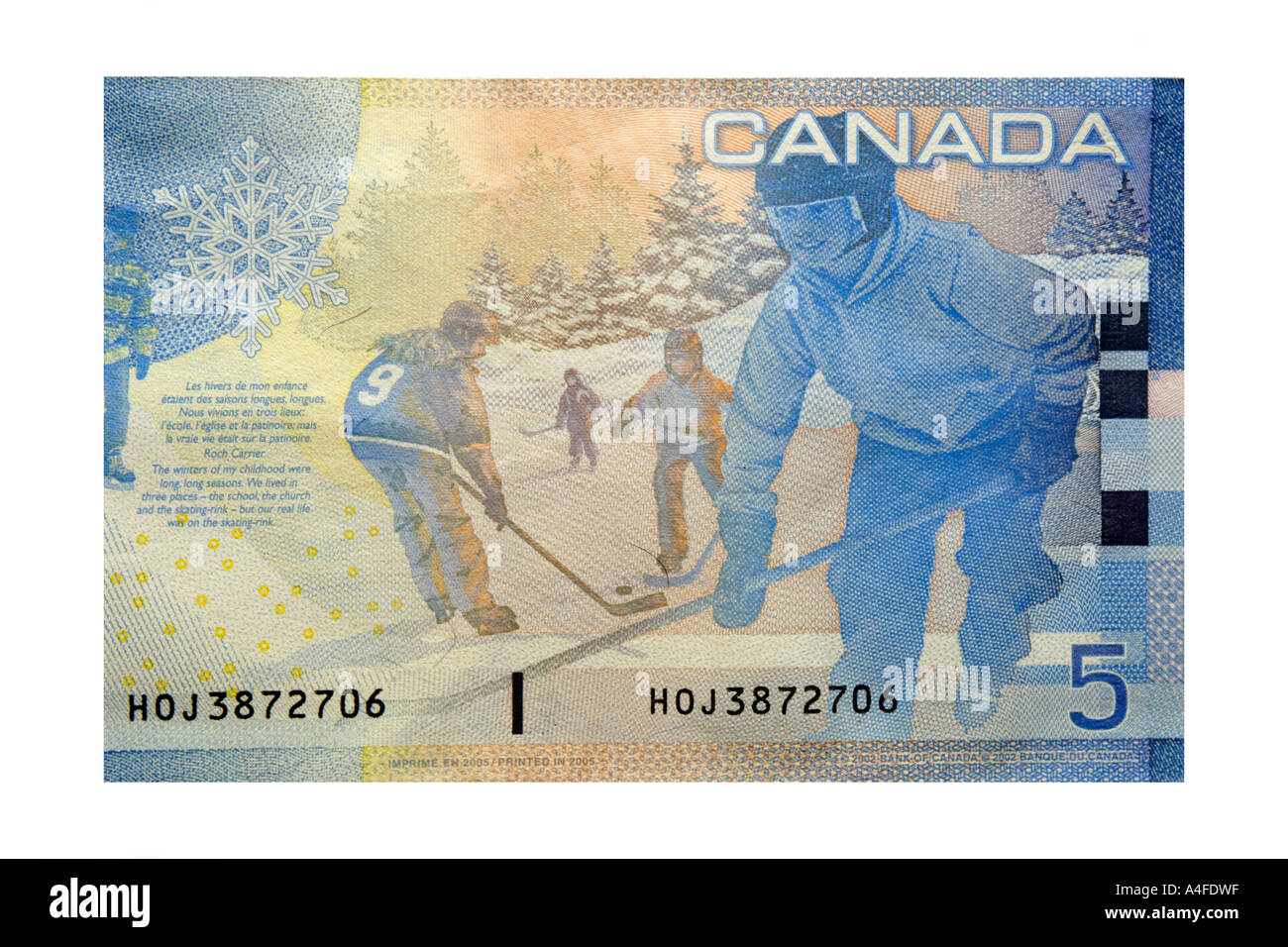 Five Dollar Canadian Bank Note Stock Photo - Alamy