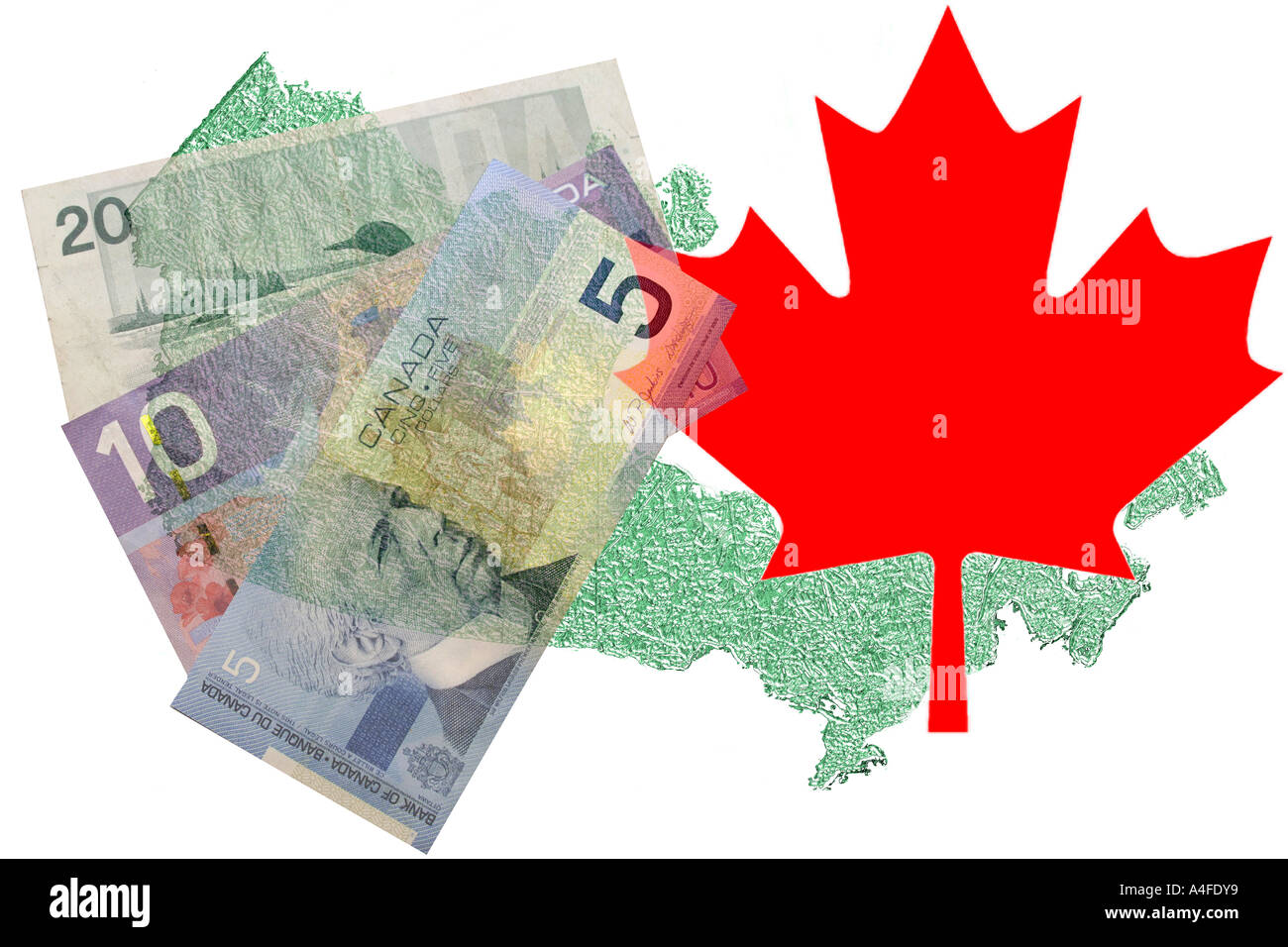 Canadian Bank Notes Stock Photo - Alamy