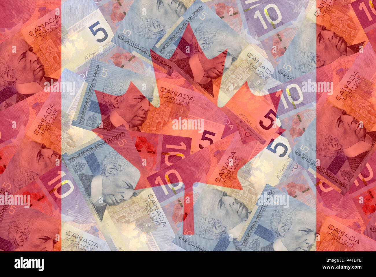 Canadian Bank Notes Stock Photo - Alamy