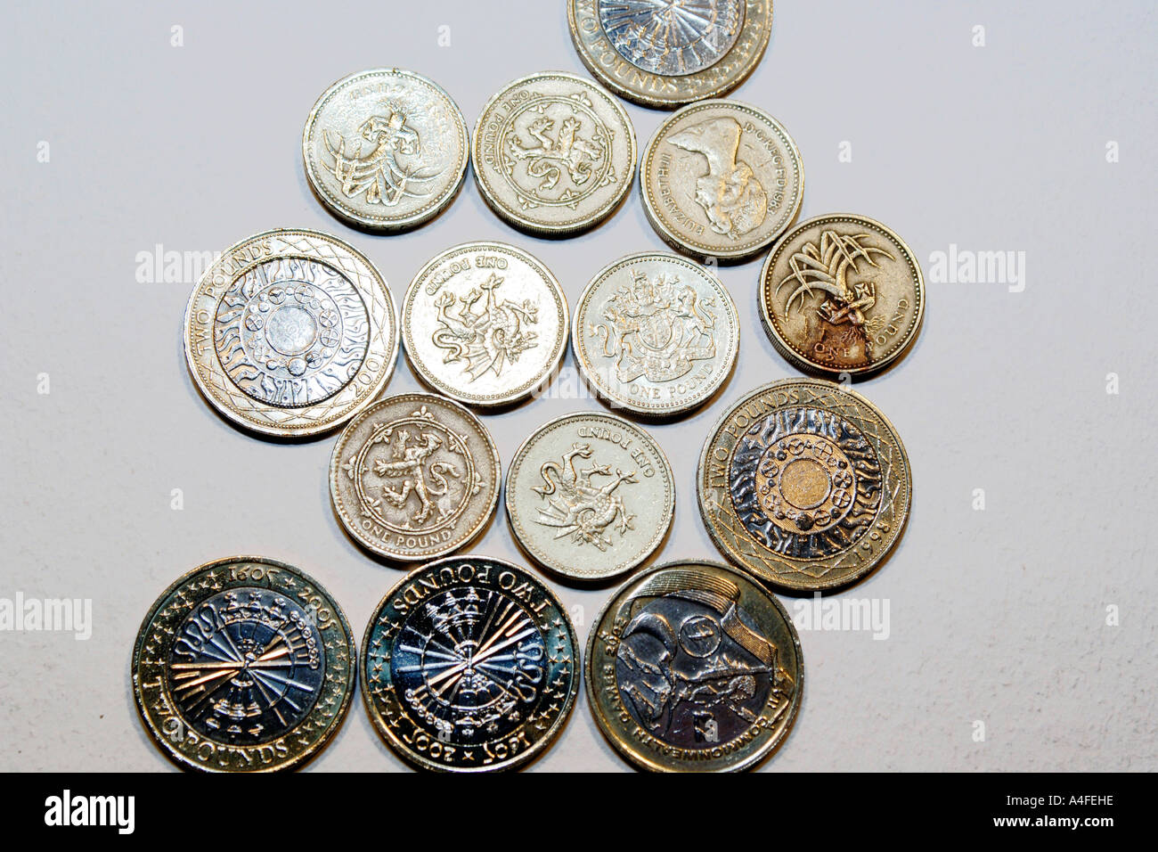 English pound coins Stock Photo - Alamy