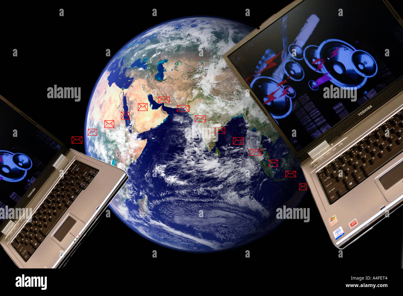 Concept image of Email and computer communication Stock Photo - Alamy