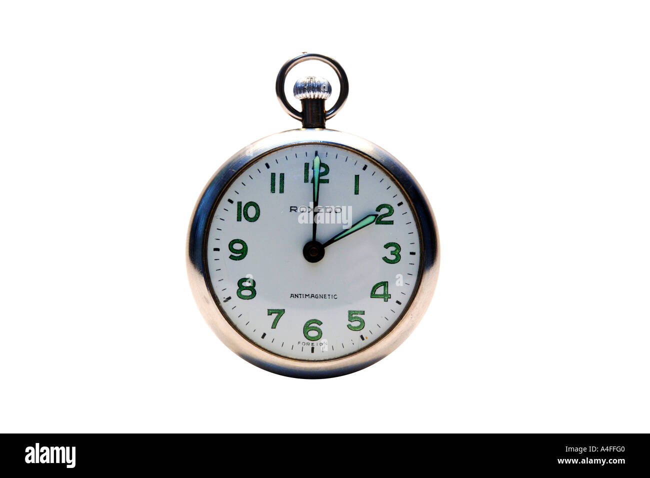 Pocketwatch set at 2 o'clock Stock Photo - Alamy