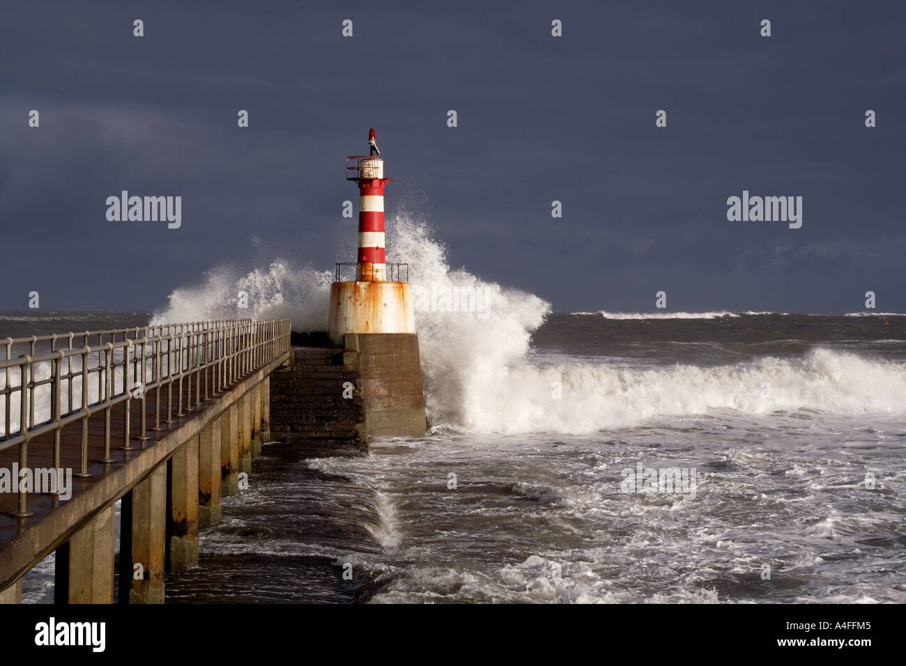 Amble Pier 3 Stock Photo - Alamy