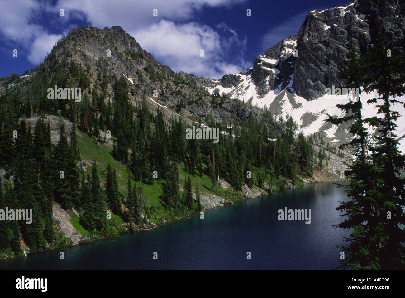 Blue Lake North Cascades Washington state USA Stock Photo - Alamy