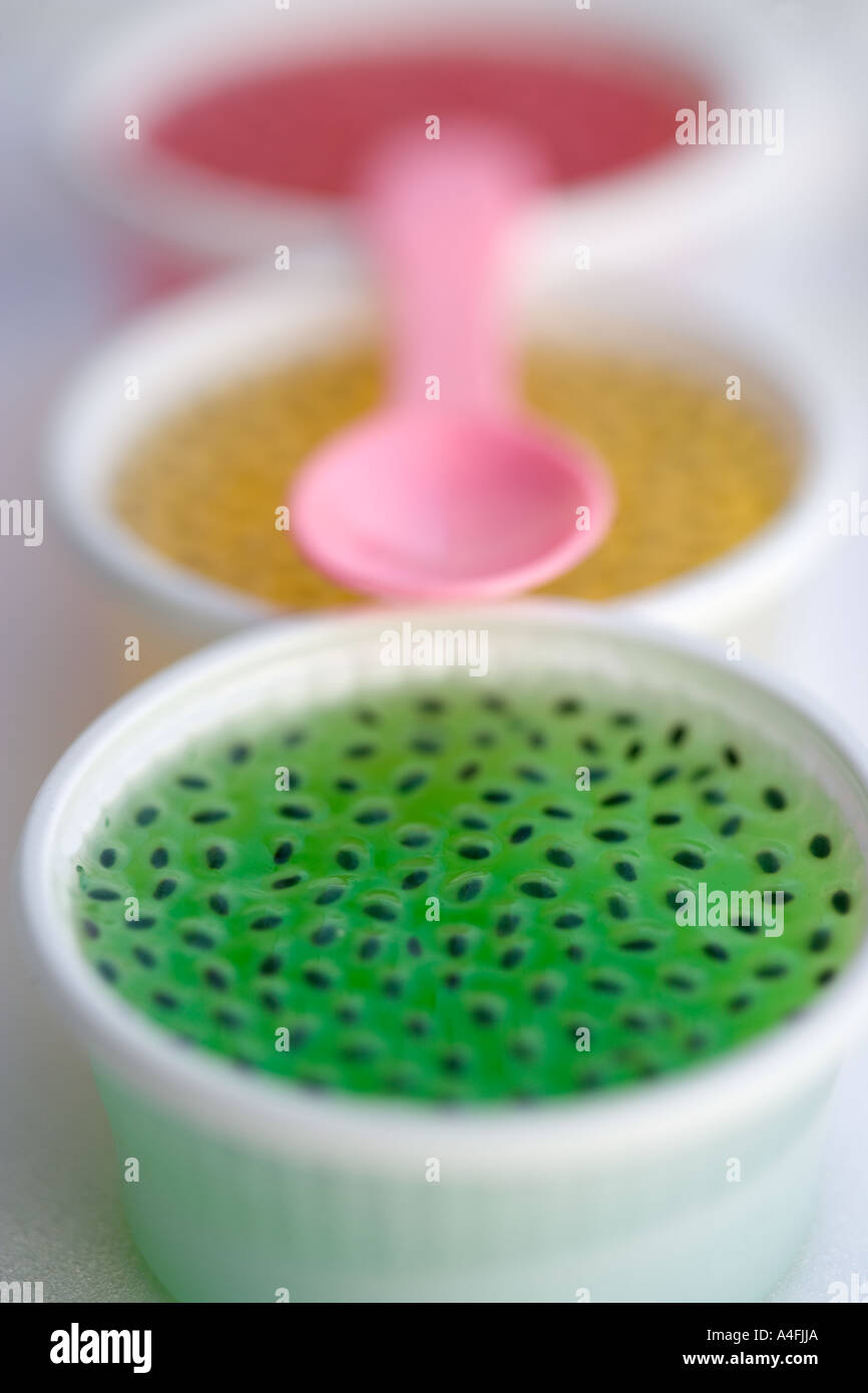 Local Fruit Jelly Dessert Bangkok Thailand Stock Photo - Alamy