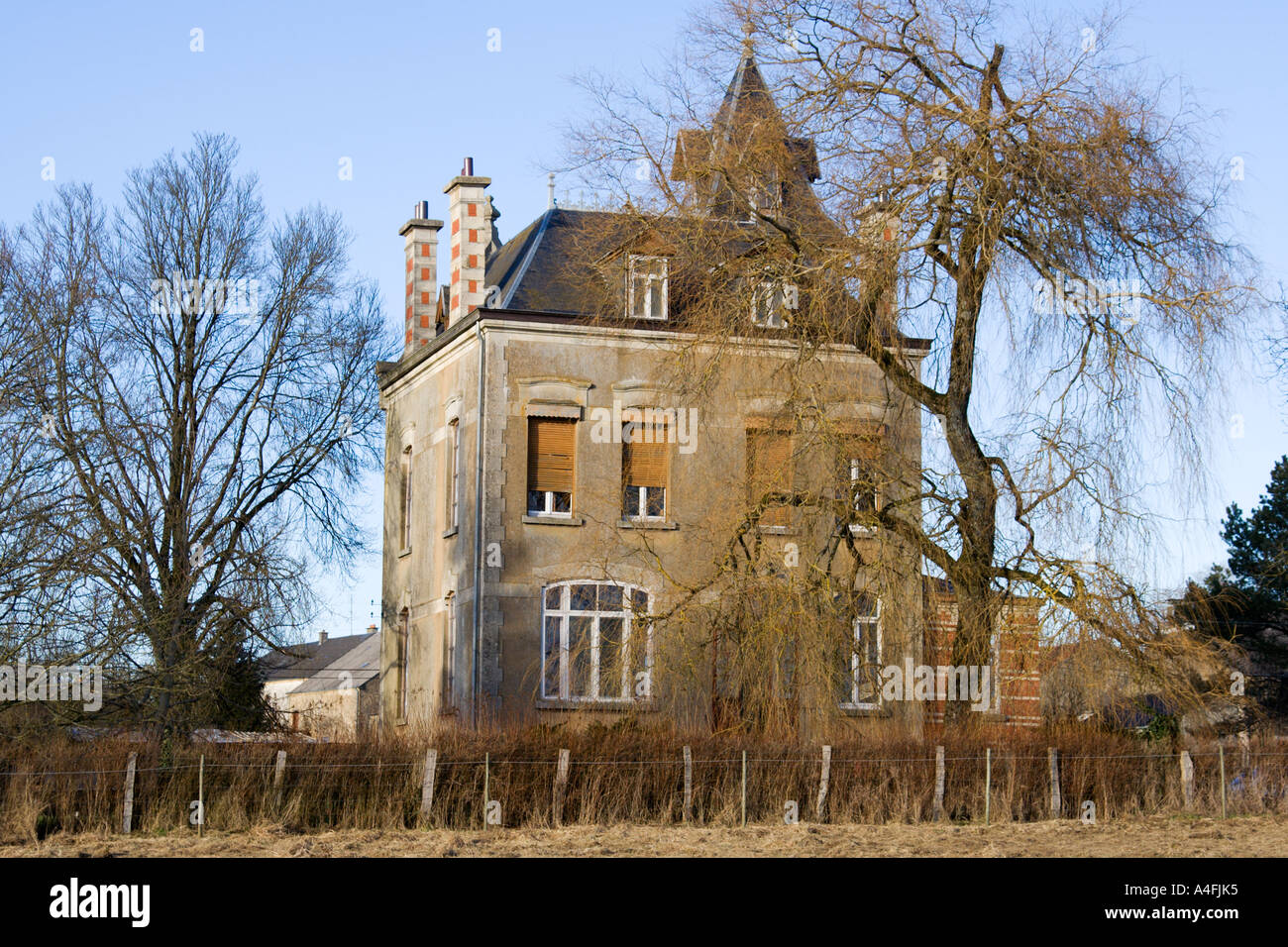 Old country villa in Belgium that looks like a haunted house Stock ...