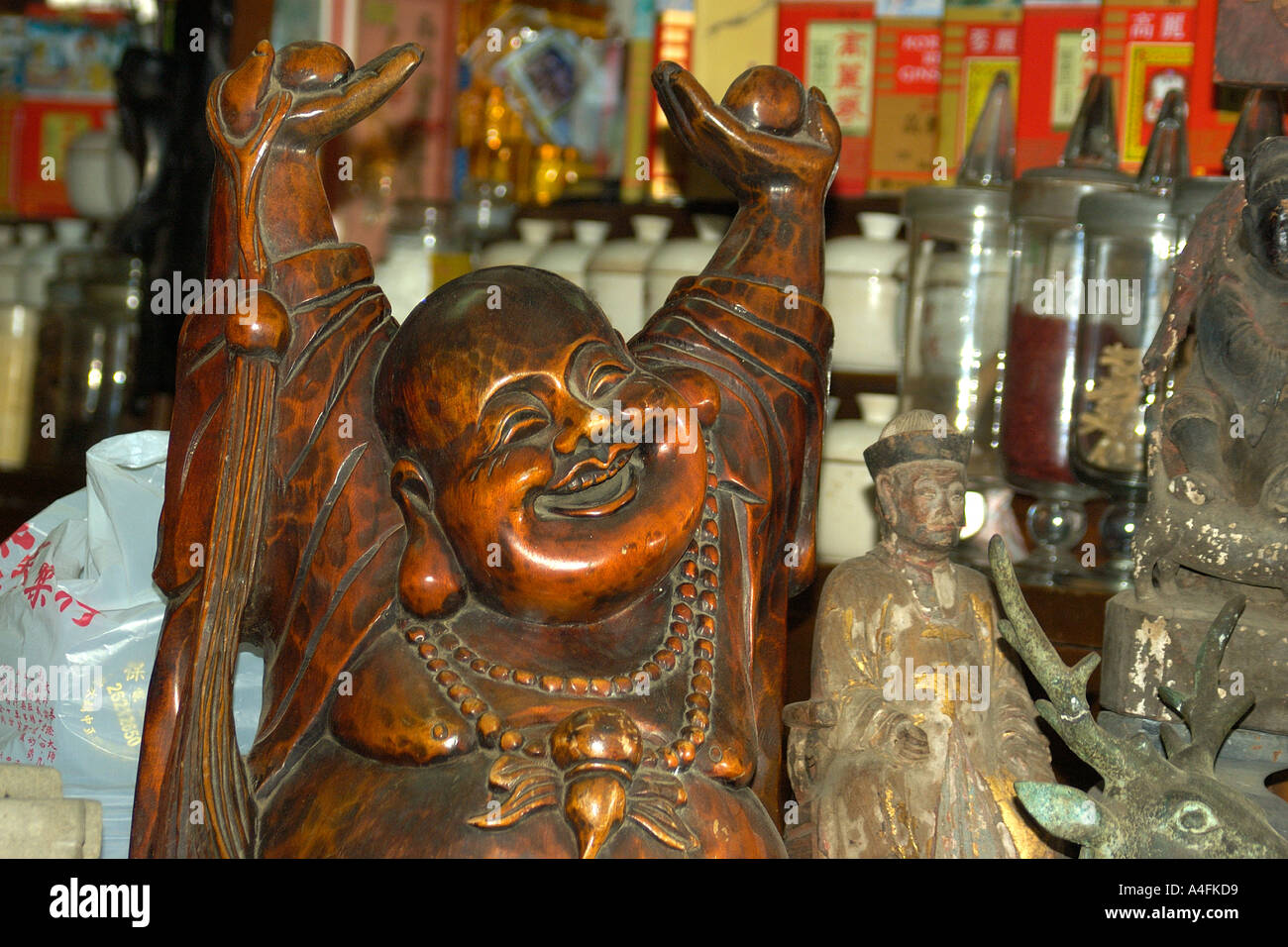 Smiling Buddha statue Taipei Taiwan Republic of China Stock Photo - Alamy