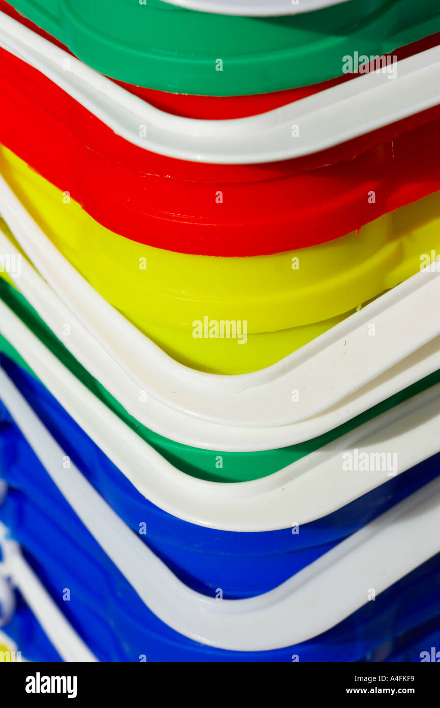 Stack of Plastic Seaside Buckets Kids Toys Stock Photo - Alamy