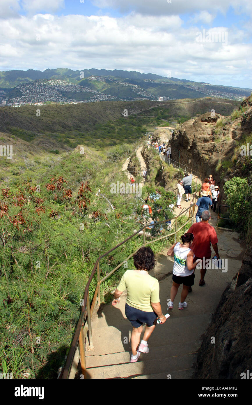Diamond Head Crater State Monument Honolulu Oahu Hawaii USA Stock Photo ...