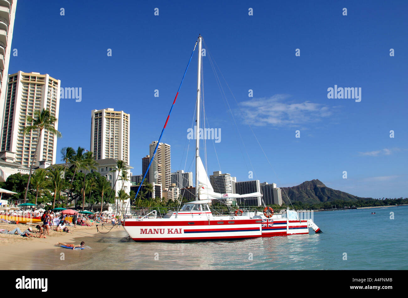 Polynesian catamaran hi-res stock photography and images - Alamy