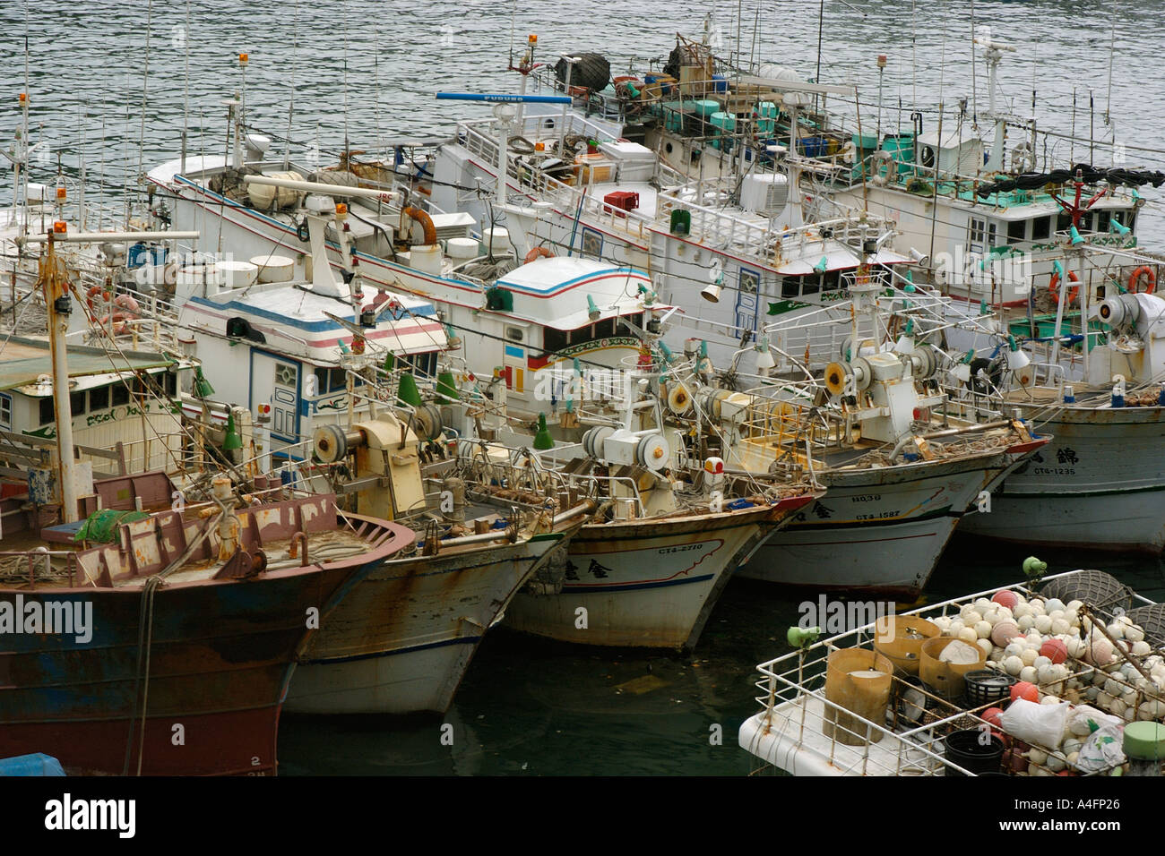 Fishing boats at Nanfang ao harbour Suao Taiwan Republic of China Stock ...