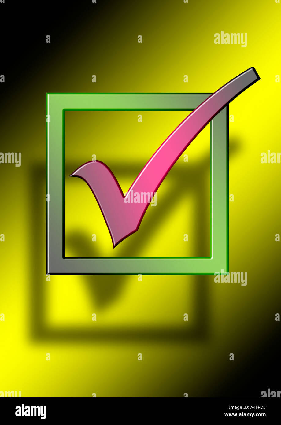 abgehakt checked off Stock Photo - Alamy