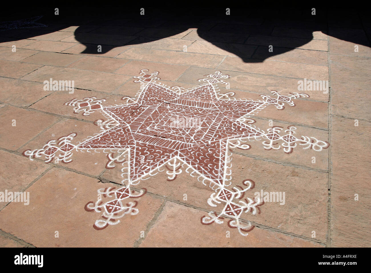 Rangoli Chamunda Devi Temple Meherangarh Jodhpur Rajasthan Stock Photo ...