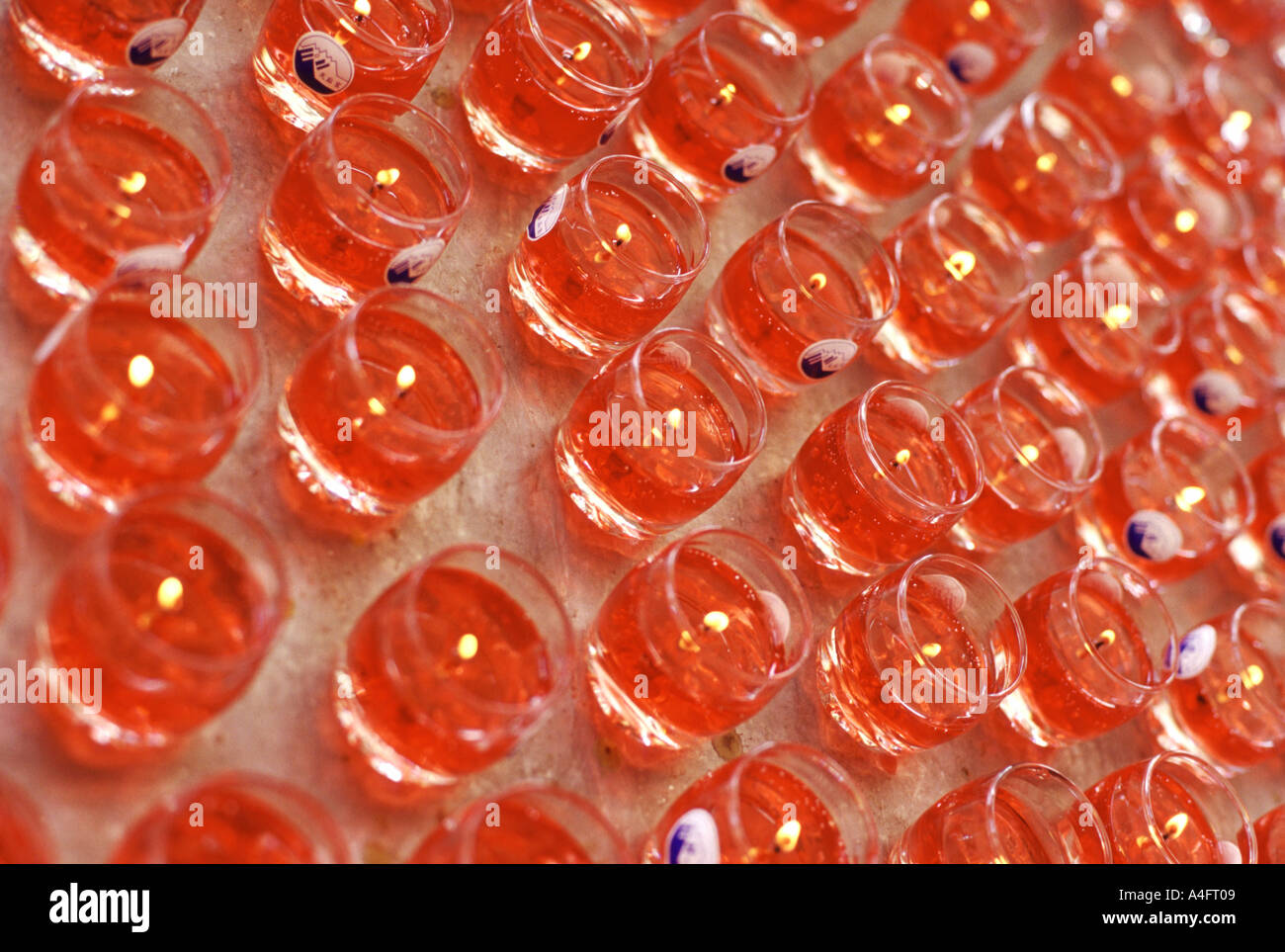 Malaysia several offering light in a Buddhist temple asia Stock Photo ...