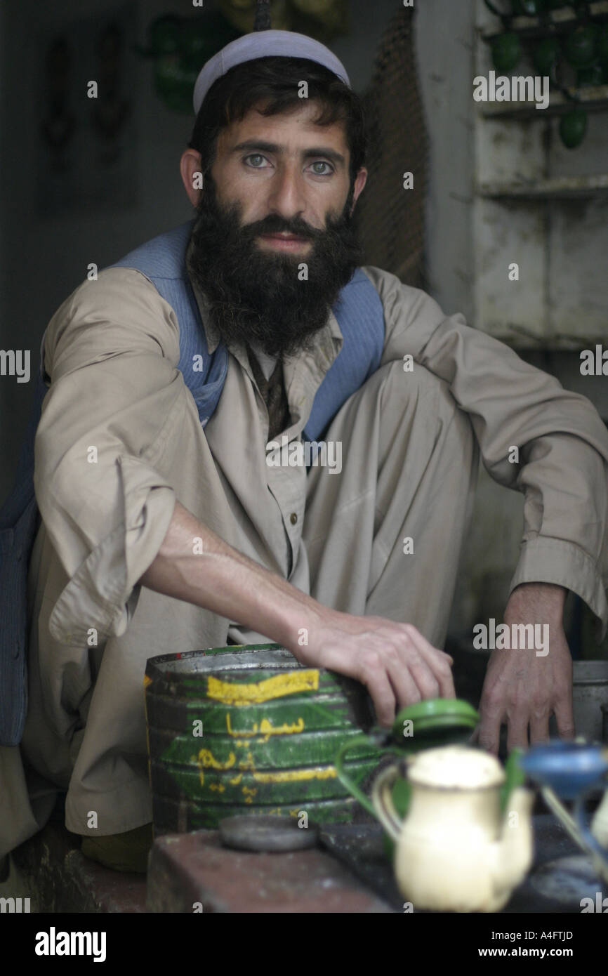 Afgan tea maker Peshawar North West Frontier Province Pakista Stock ...