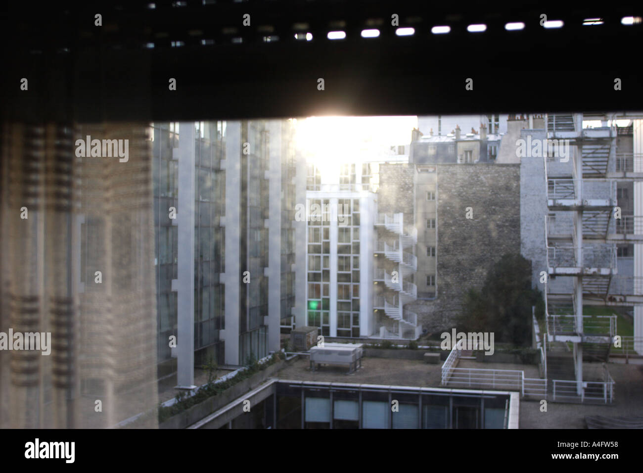 France Paris sunset happens in the courtyard Stock Photo - Alamy