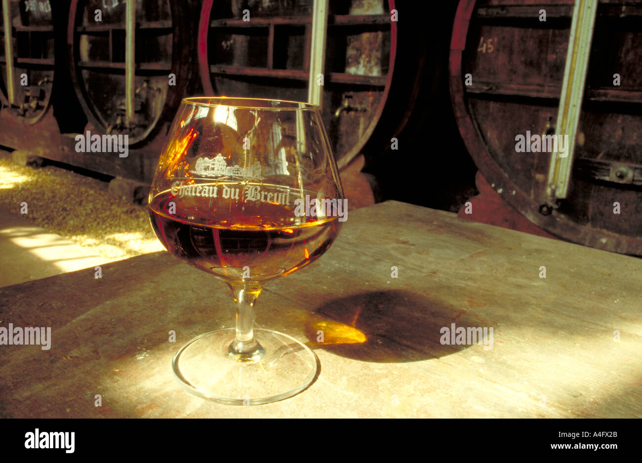 France Normandy Pays d Auge sun light getting through a glass of ...