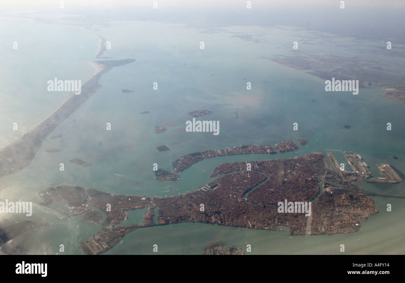 Venice italy map aerial view laguna island geo venice hi-res stock ...