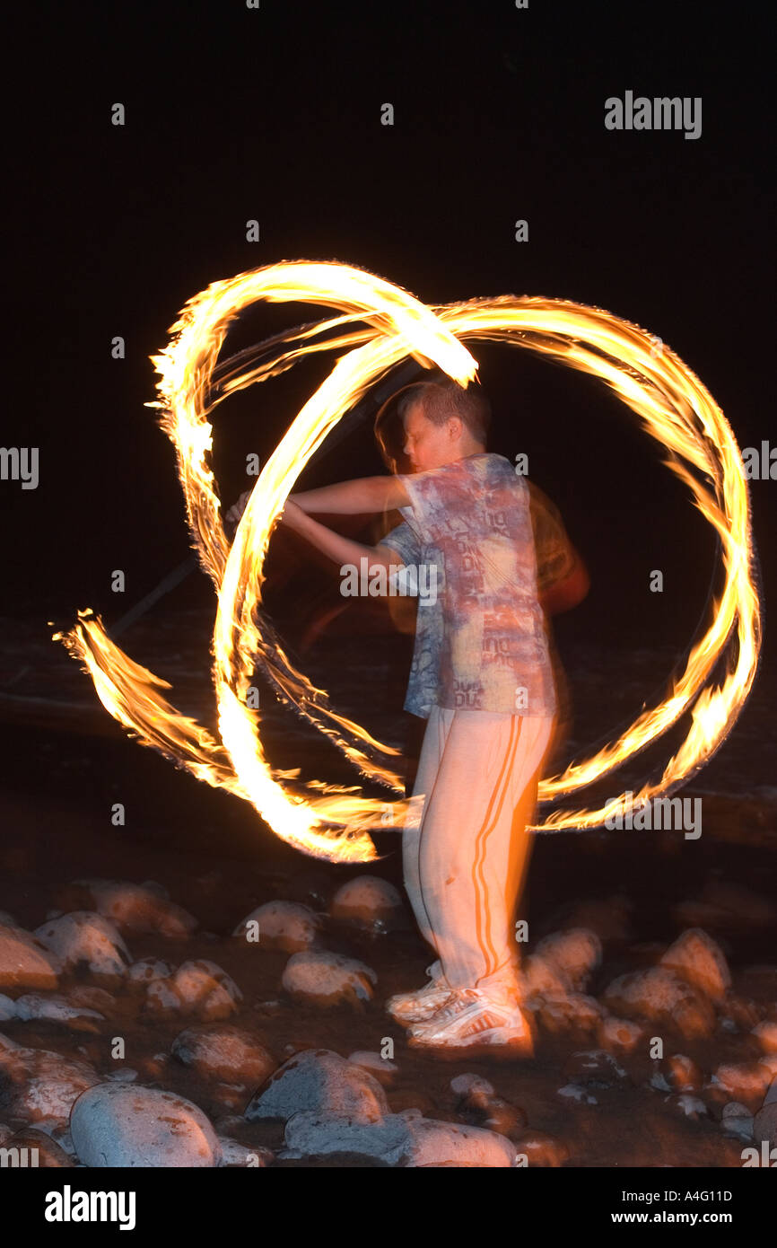 torch dance in La Playa Valle Gran Rey La Gomera Stock Photo - Alamy