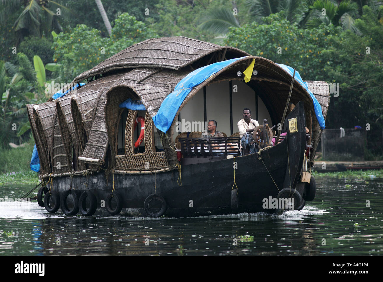 IND, India, Kerala : Typical rice boats on the Backwaters, a canal ...