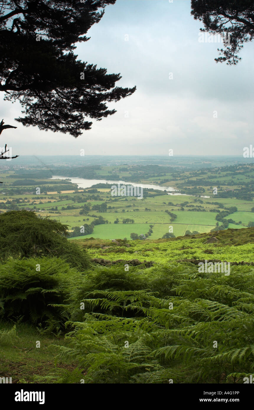Tittesworth Reservoir seen from the Roaches Stock Photo - Alamy