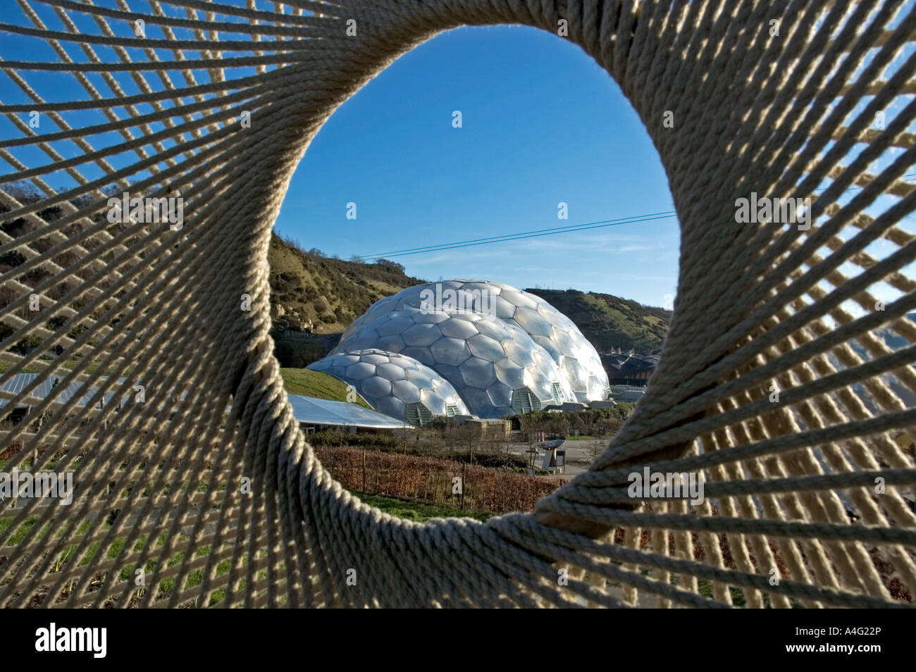 the glass biomes at the eden project in cornwall,england Stock Photo ...