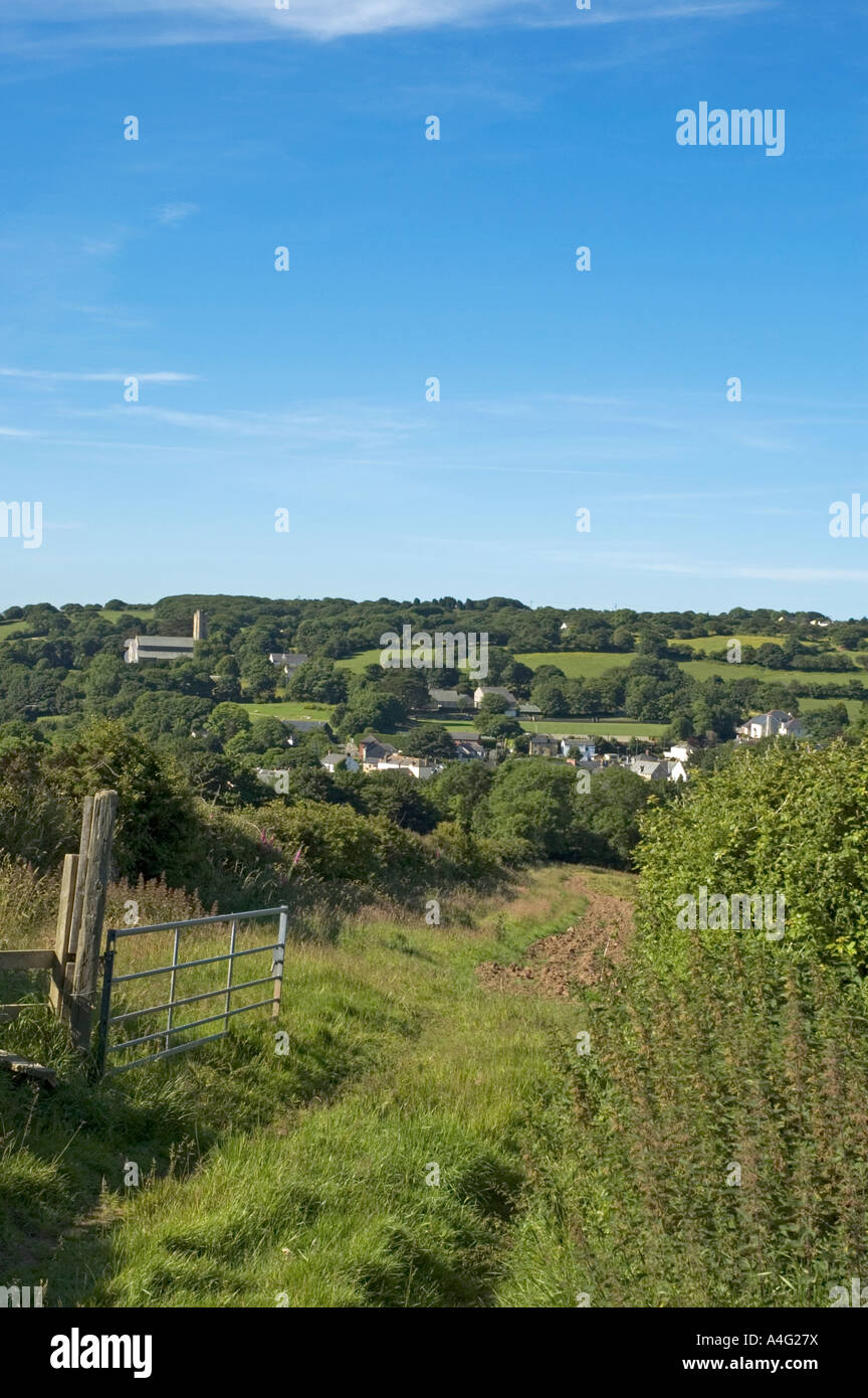 looking over the village of chacewater in cornwall,england Stock Photo ...