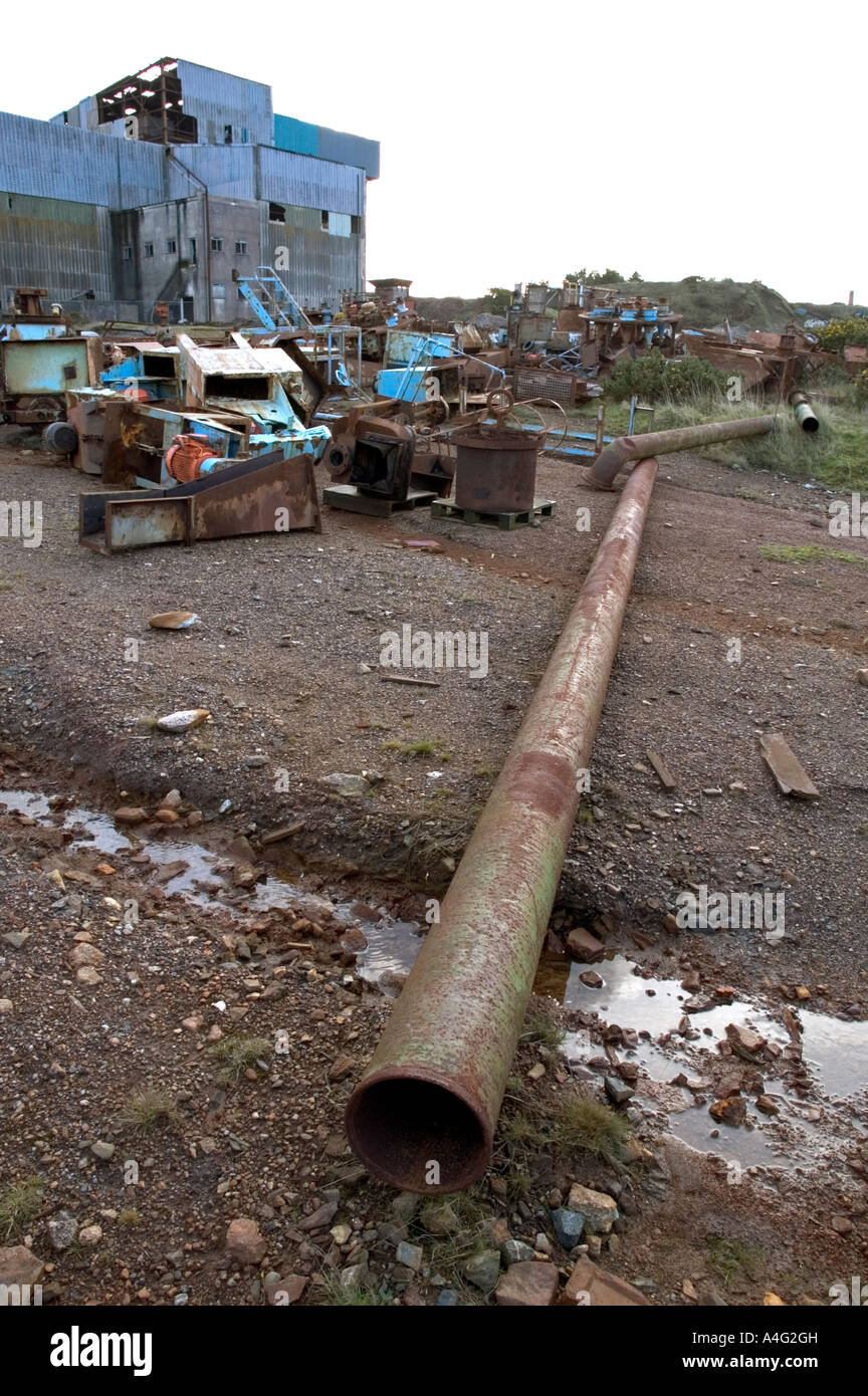 industrial waste at the closed down south crofty tin mine at pool near ...