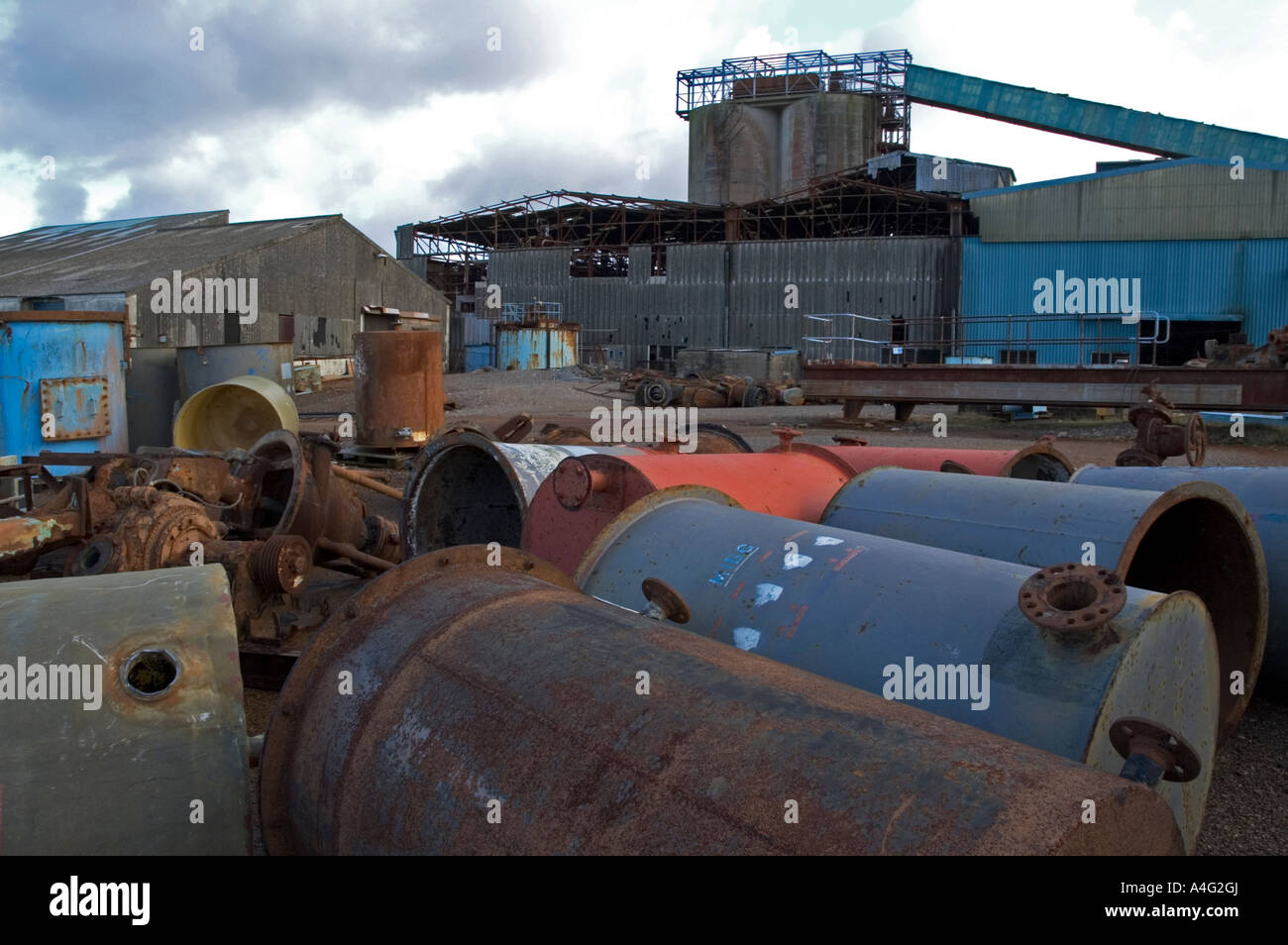 industrial waste at the closed down south crofty tin mine at pool near ...