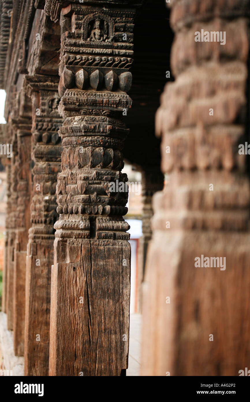 Nepal bhaktapur temple wood carving hi-res stock photography and images ...