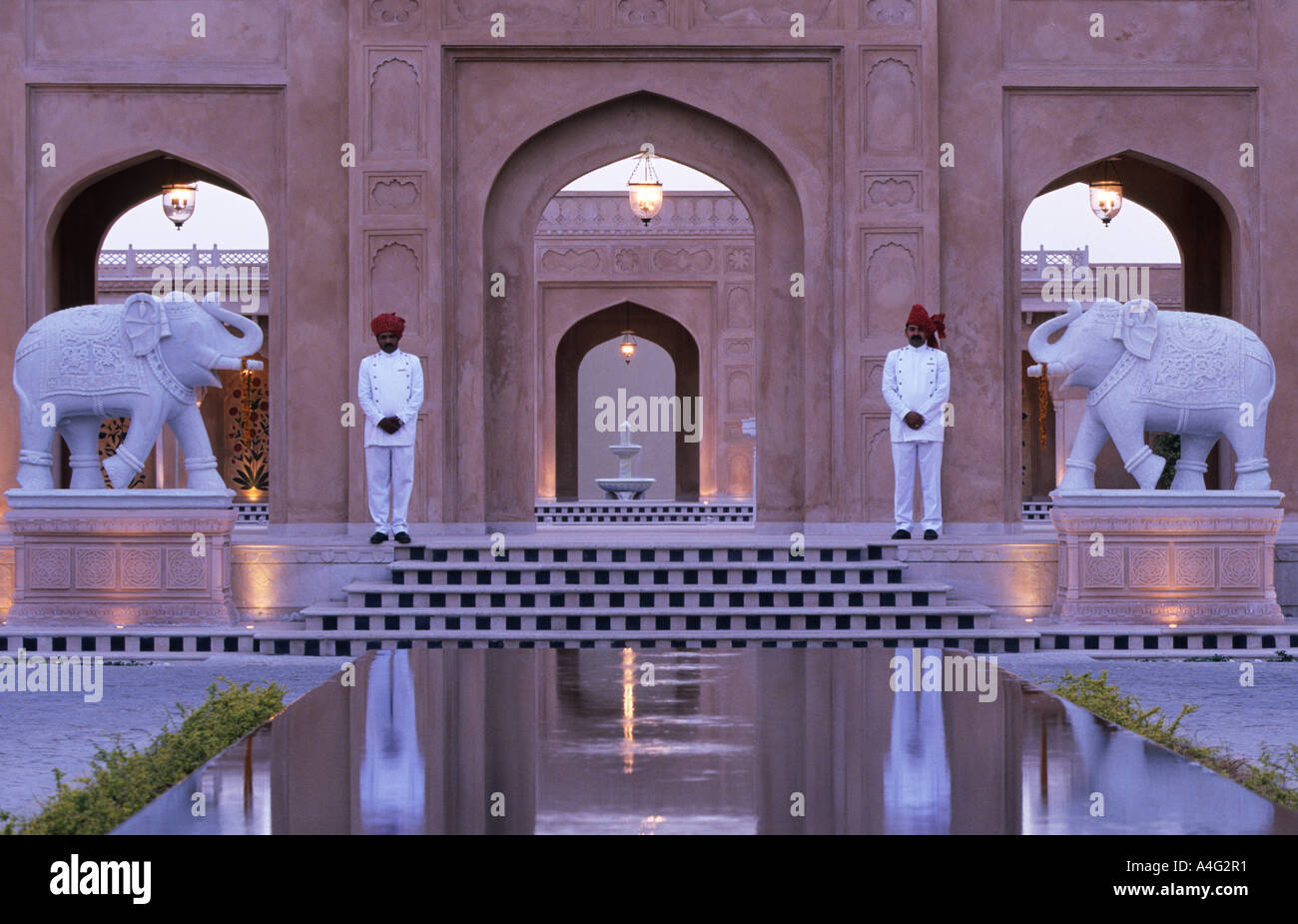 IND India Udaipur Luxury Hotel resort of the Oberoi group Udaivilas at ...