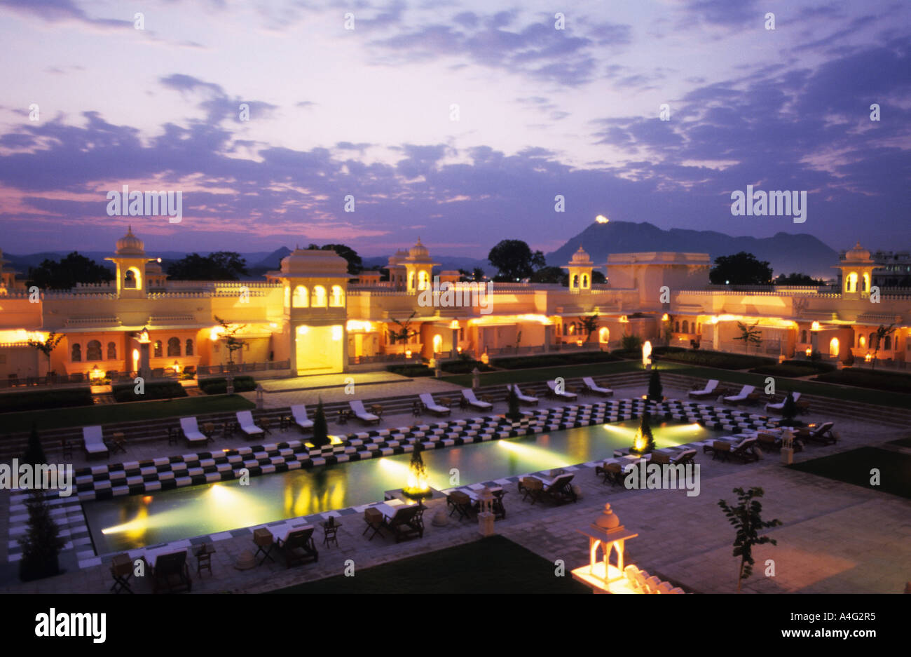 IND India Udaipur Luxury Hotel resort of the Oberoi group Udaivilas at ...