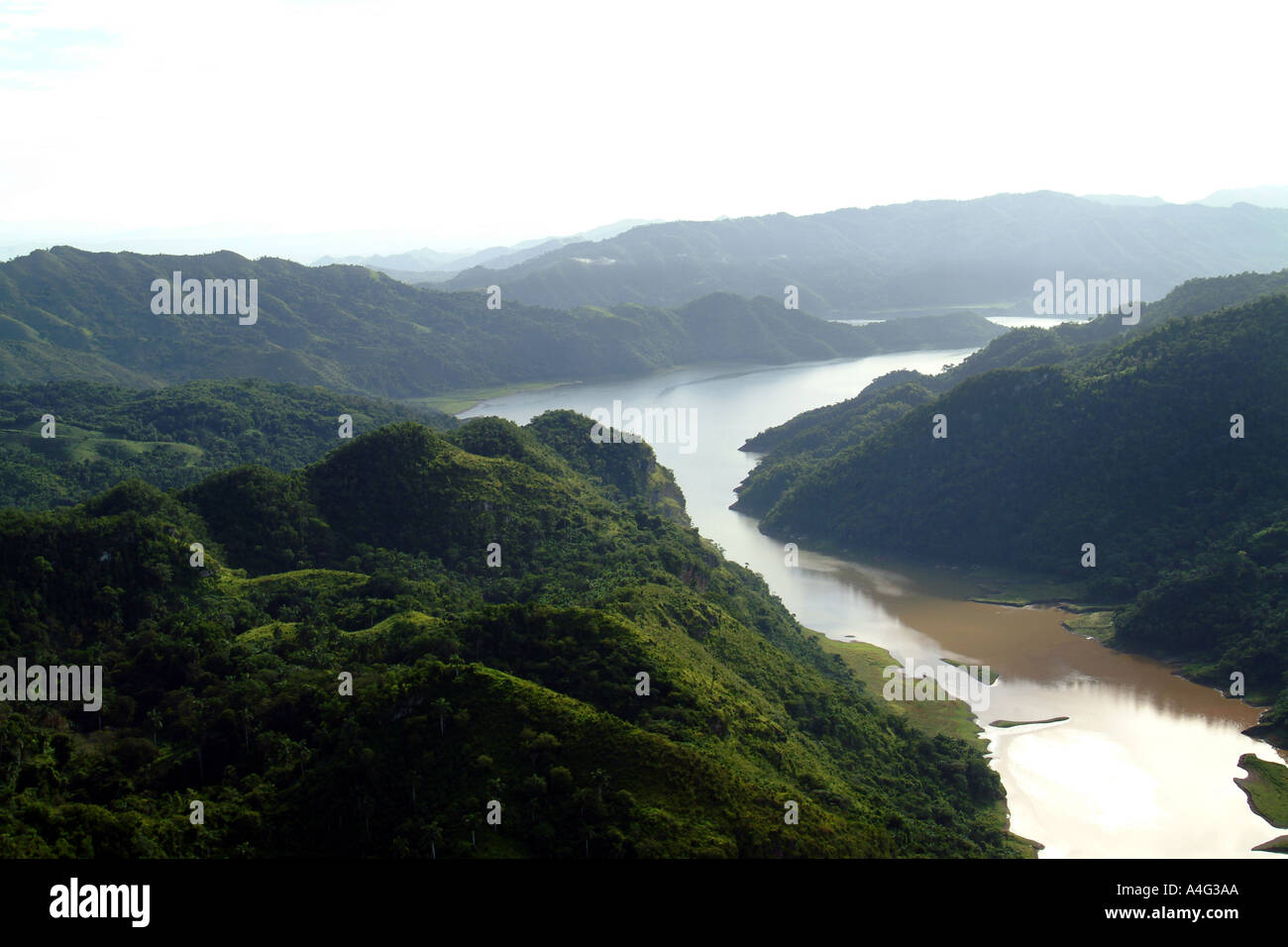 river geography aerial Stock Photo - Alamy