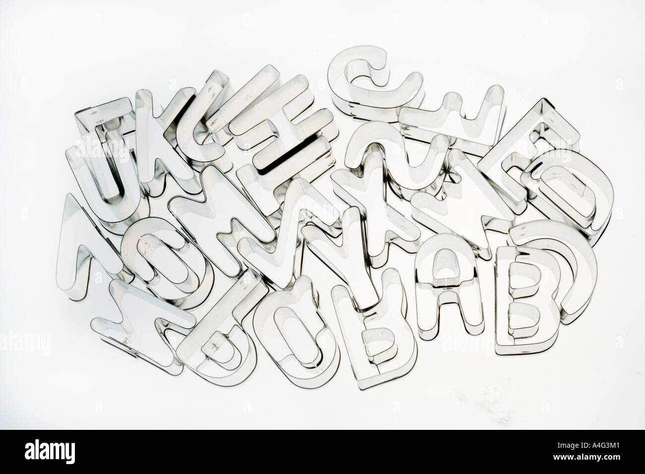 DEU Germany Metal baking pan ABC Letters Stock Photo - Alamy