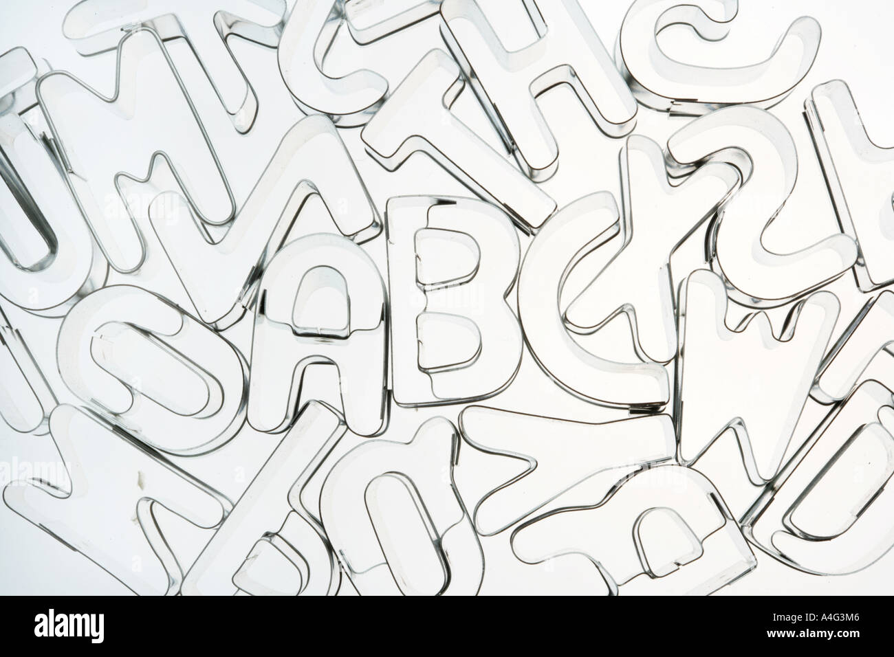 DEU Germany Metal baking pan ABC Letters Stock Photo - Alamy