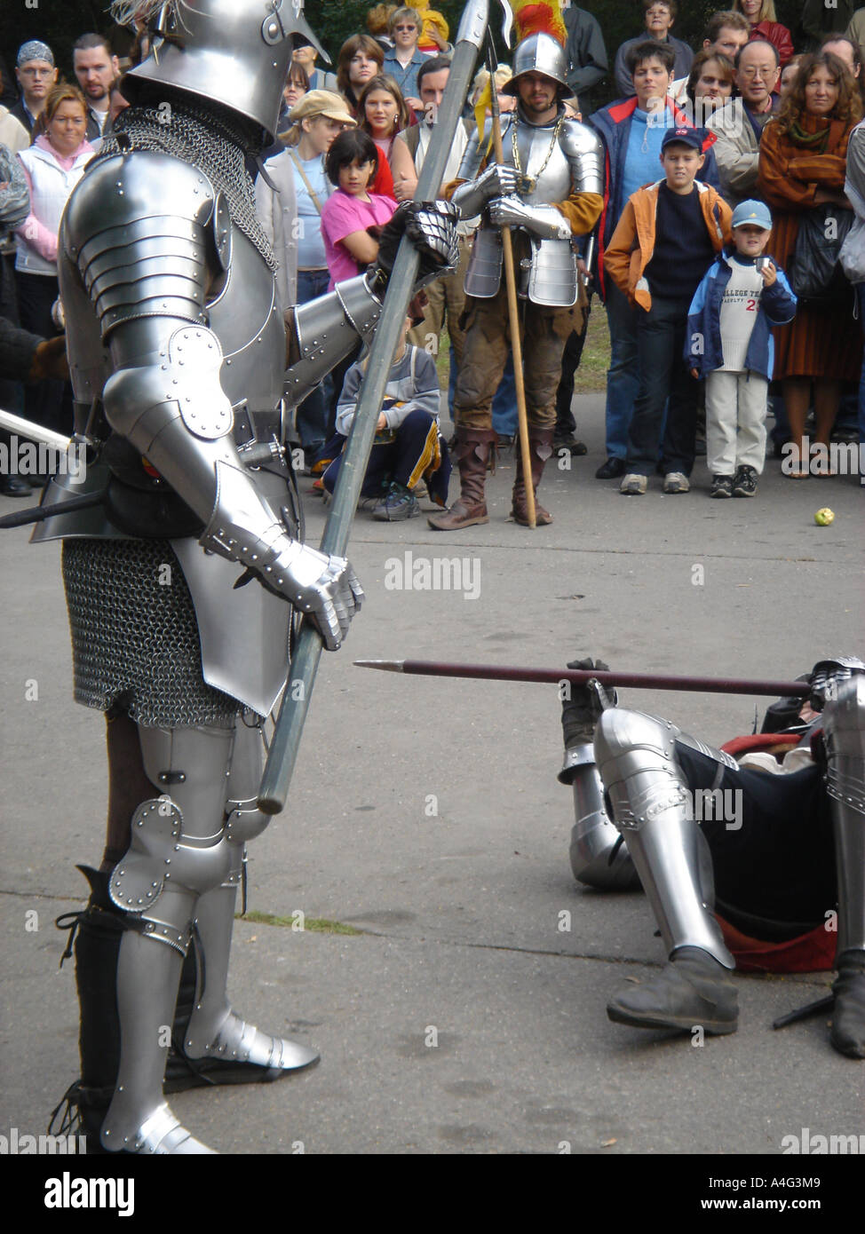 Knights in armour, medieval fair, Vinohradské vinobraní, Karlovo ...