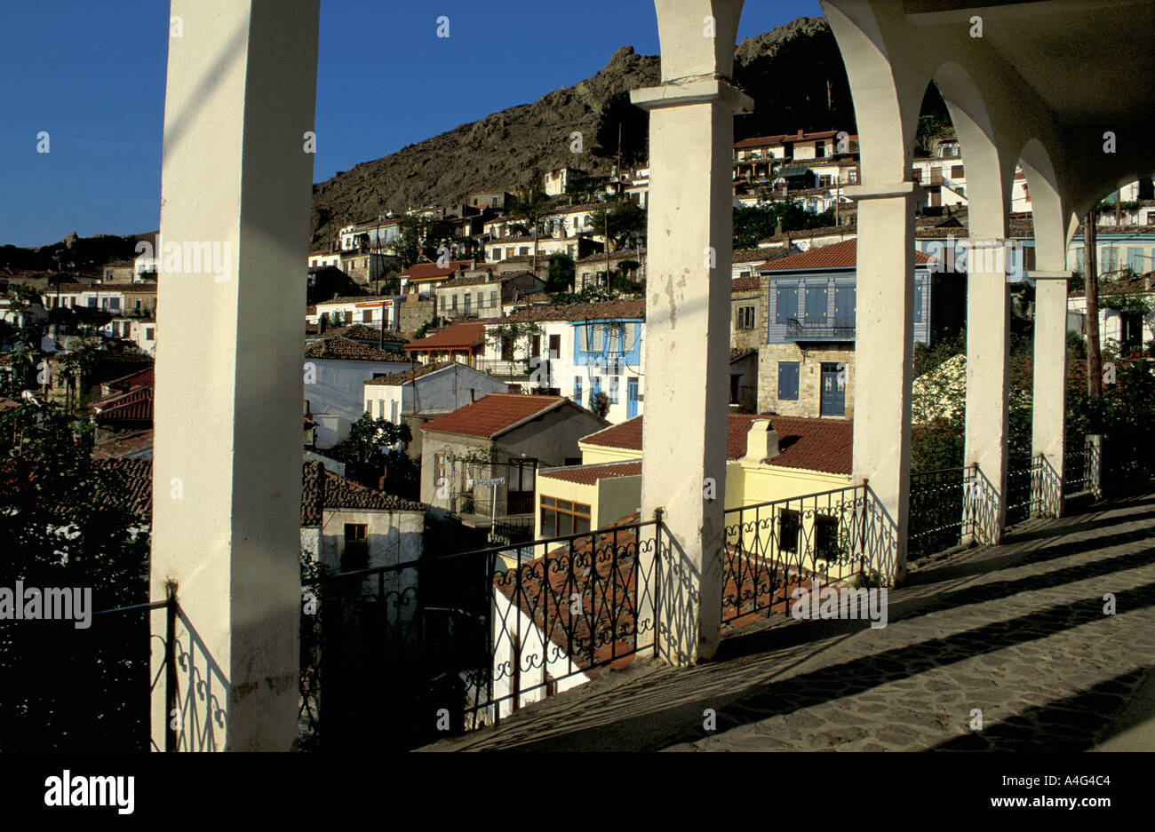 historic center of Chora Samothraki island Stock Photo - Alamy