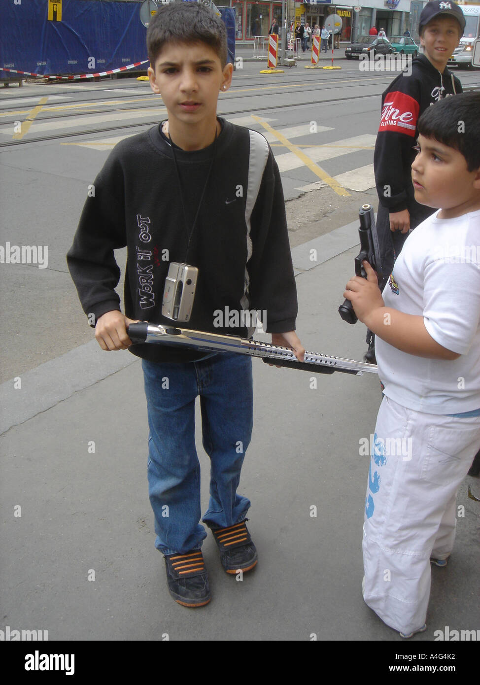 Children with guns hi-res stock photography and images - Alamy