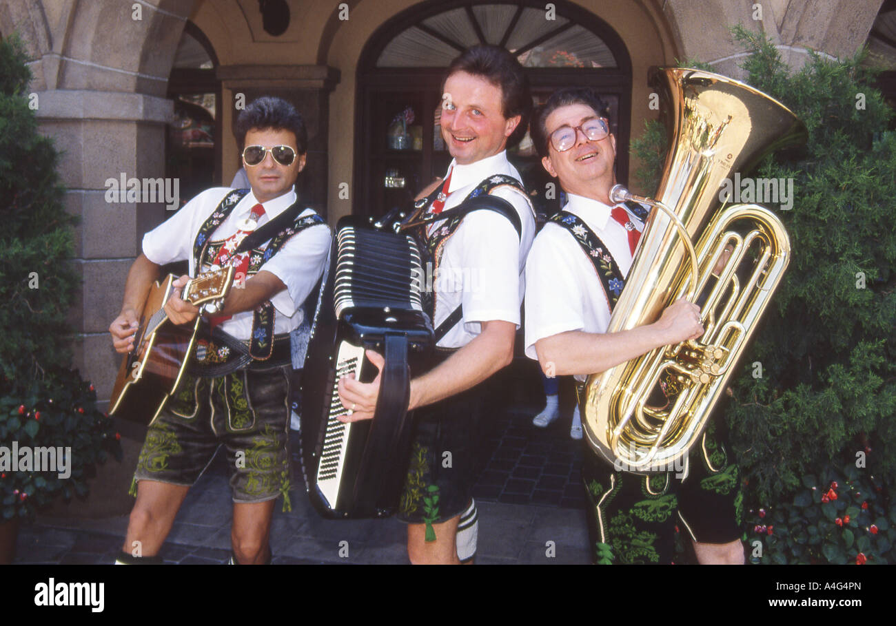 Austrian group of musical entertainers in MGM studios in Florida Stock ...