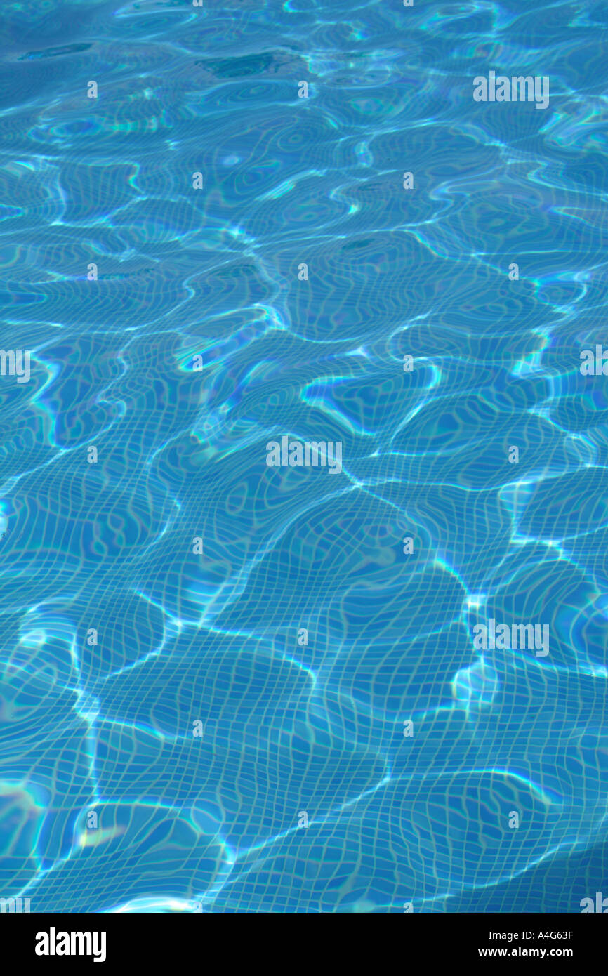 The blue reflection of water in a pool Stock Photo - Alamy