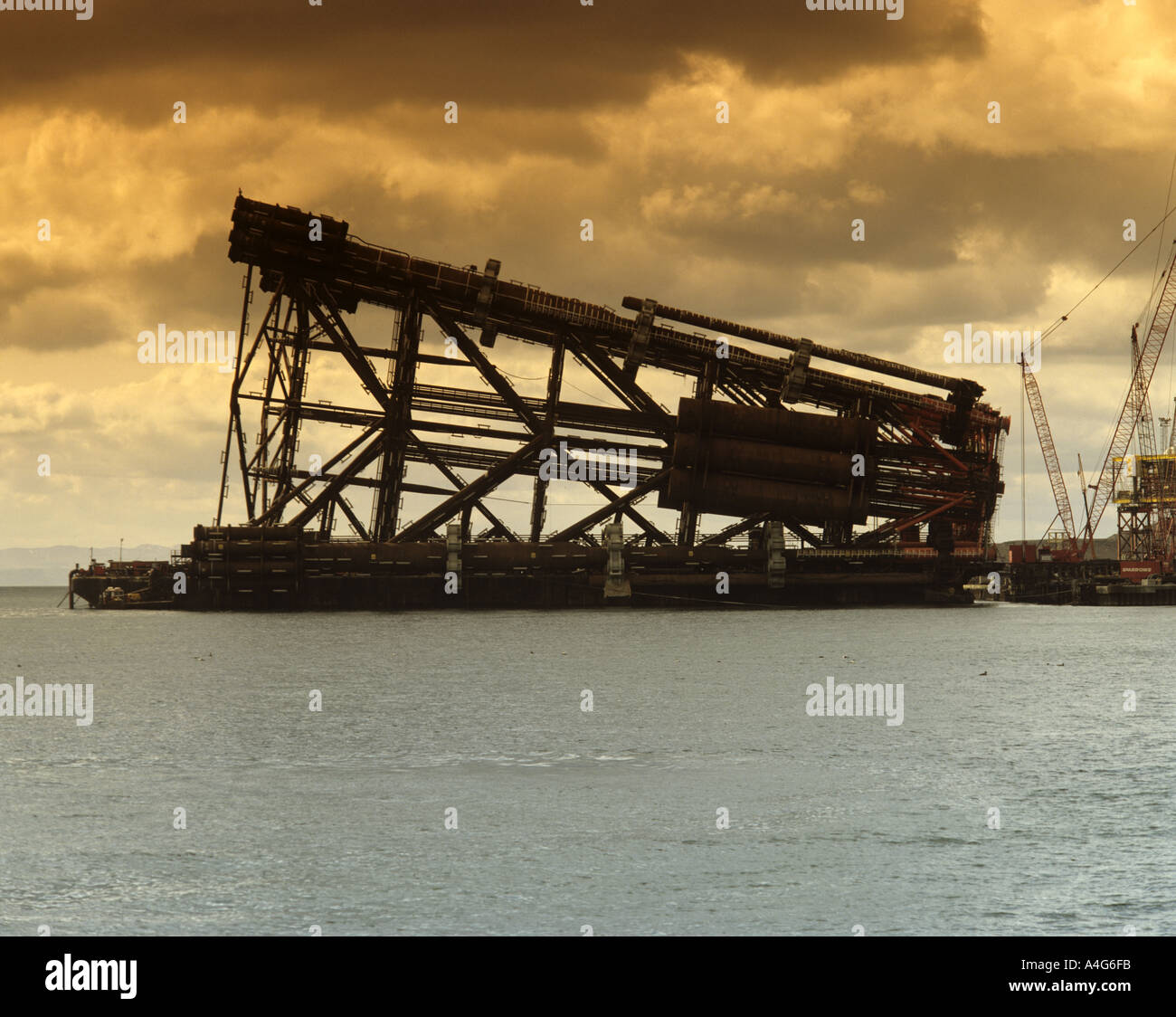 Platform jacket offshore construction yard hi-res stock photography and ...